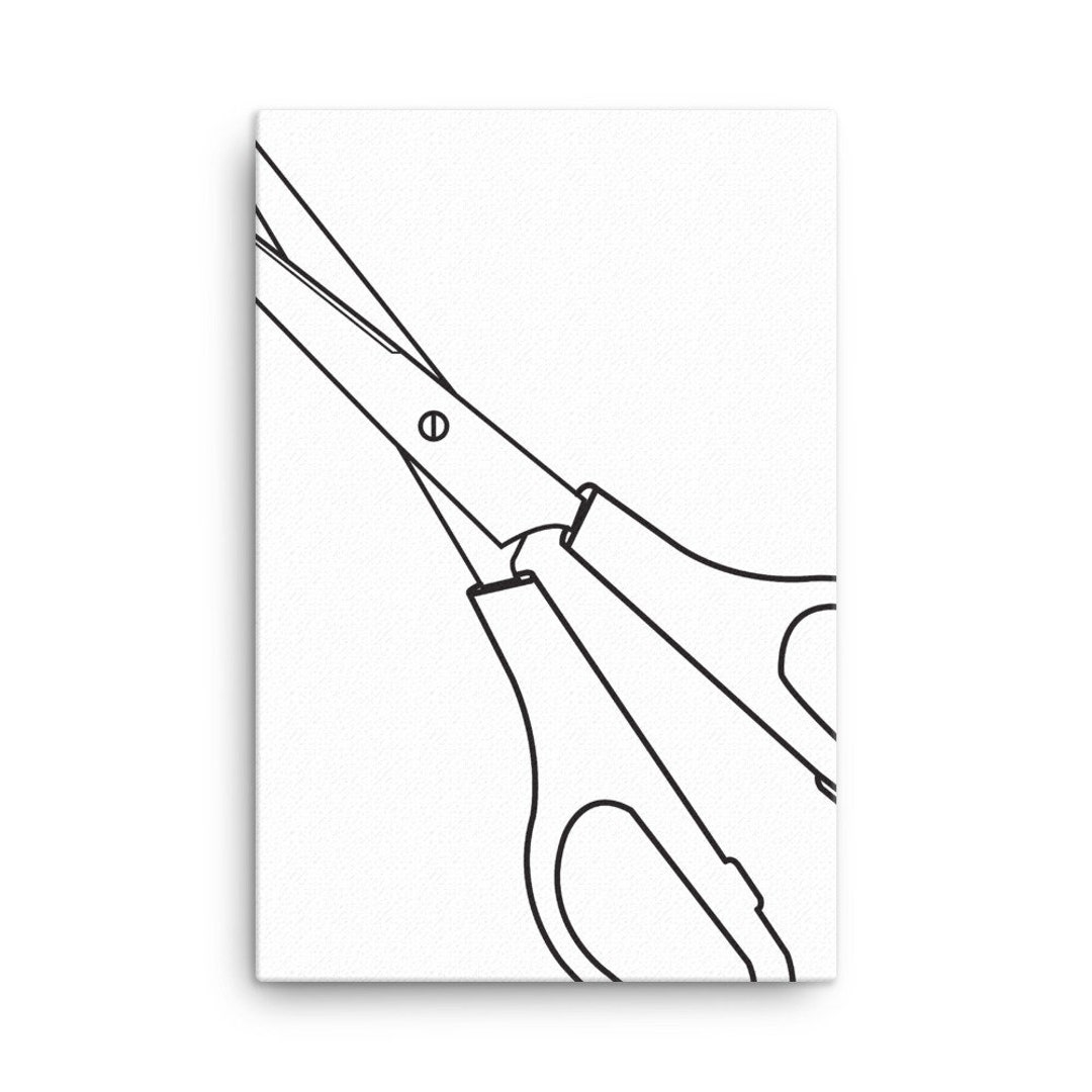 Scissors Canvas, Scissors Wall Canvas Print, Scissors Decor, Portrait ...