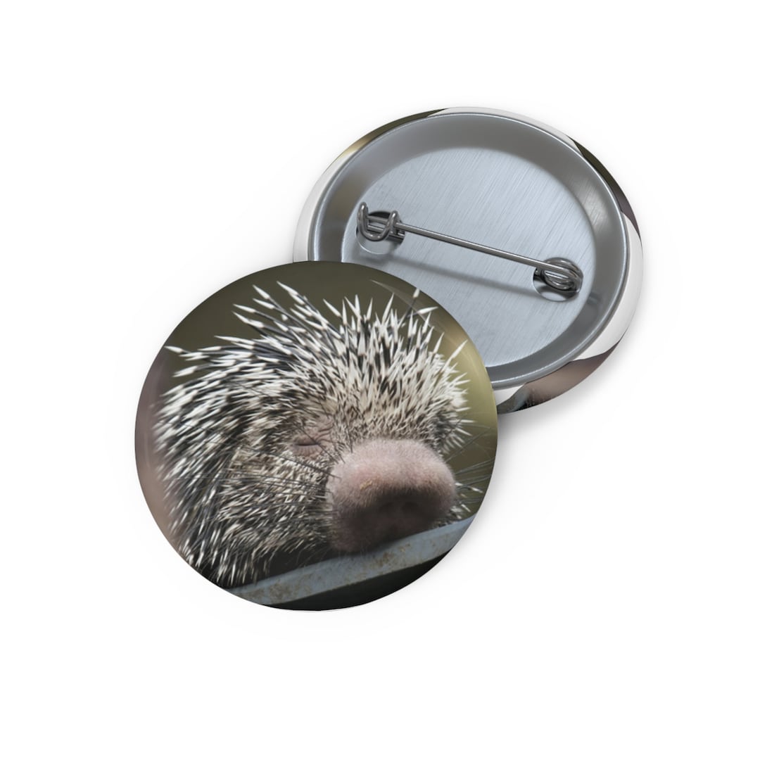 Porcupine Pin, Porcupine Button, Button Set, Lapel Pin, Hat Pin, Enamel ...