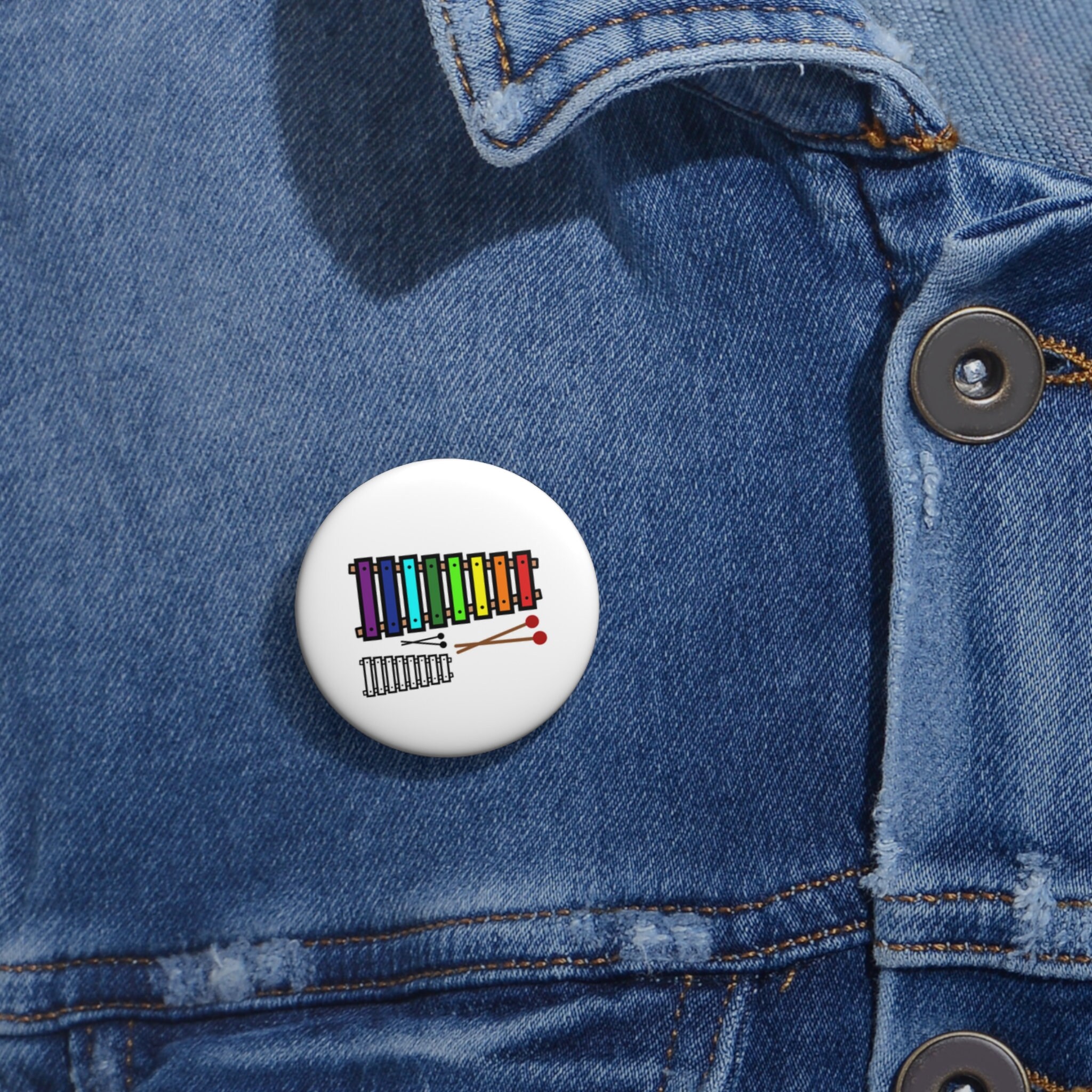 Xylophone Pin, Xylophone Button, Button Set, Lapel Pin, Hat Pin, Enamel ...