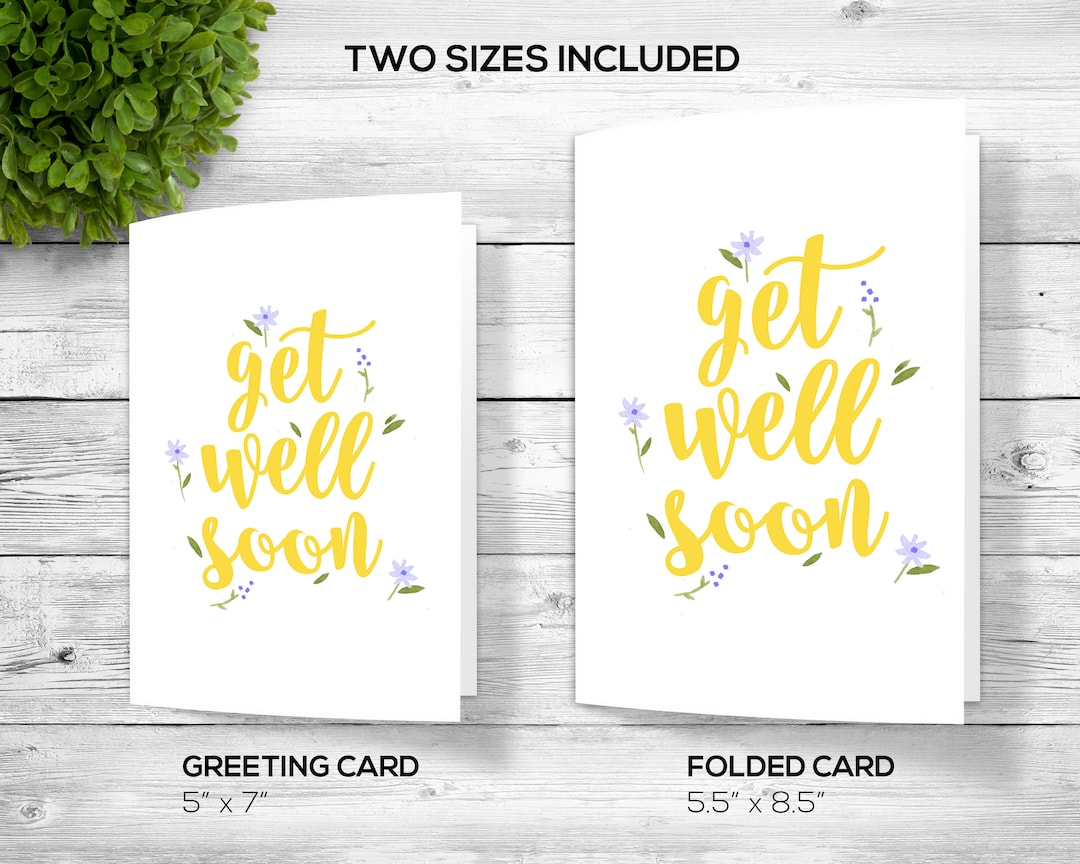 Get Well Soon Card, Printable Get Well Card, Downloadable Get Well Card ...