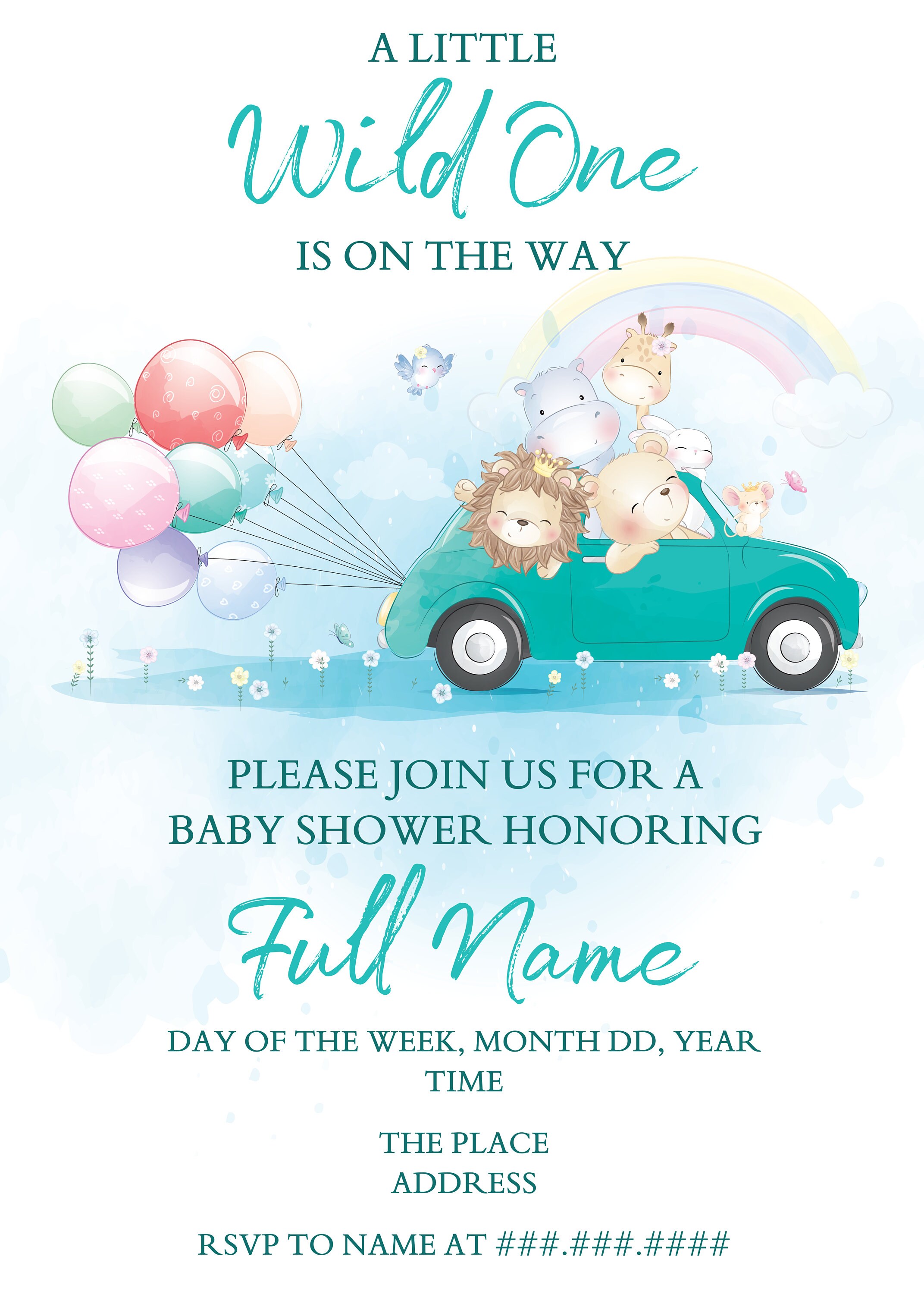 Custom Printable Baby Shower Invitation Card, Quarantine Downloadable ...