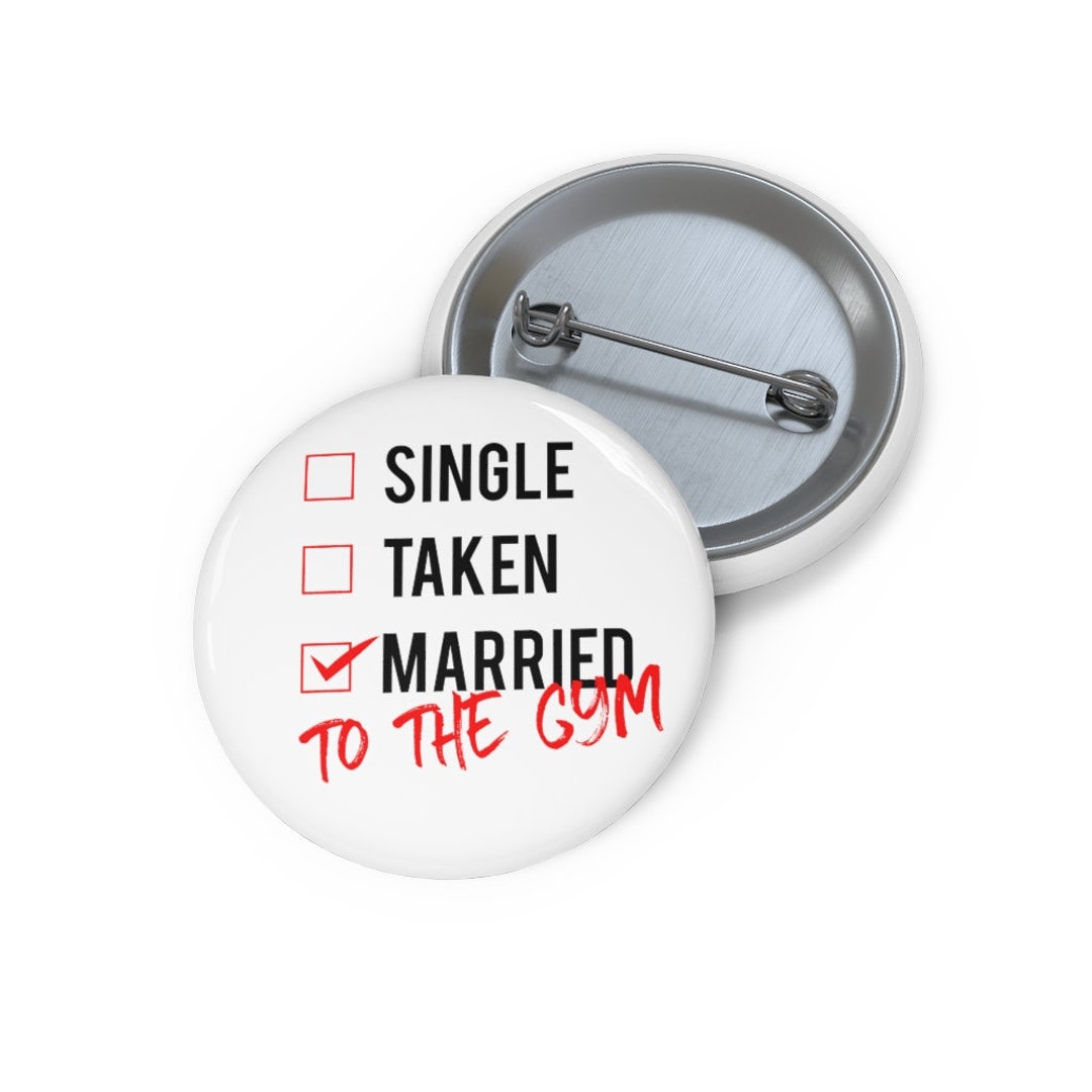 Gym Pin, Gym Button, Button Set, Lapel Pin, Hat Pin, Enamel Pins, Lapel ...