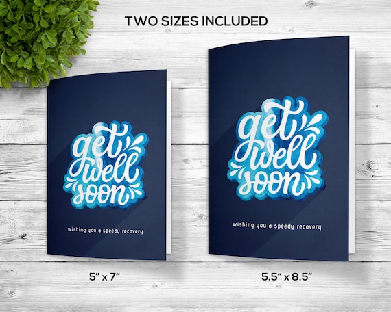 Get Well Card Printable Get Well Card Downloadable Get Well | Etsy