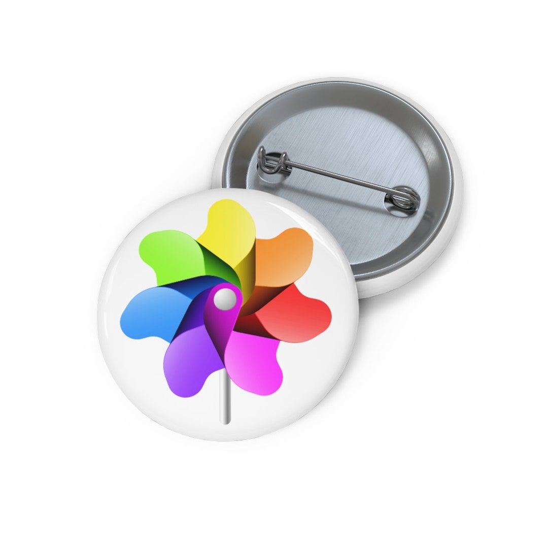 Pinwheel Pin, Pinwheel Button, Button Set, Lapel Pin, Hat Pin, Enamel ...