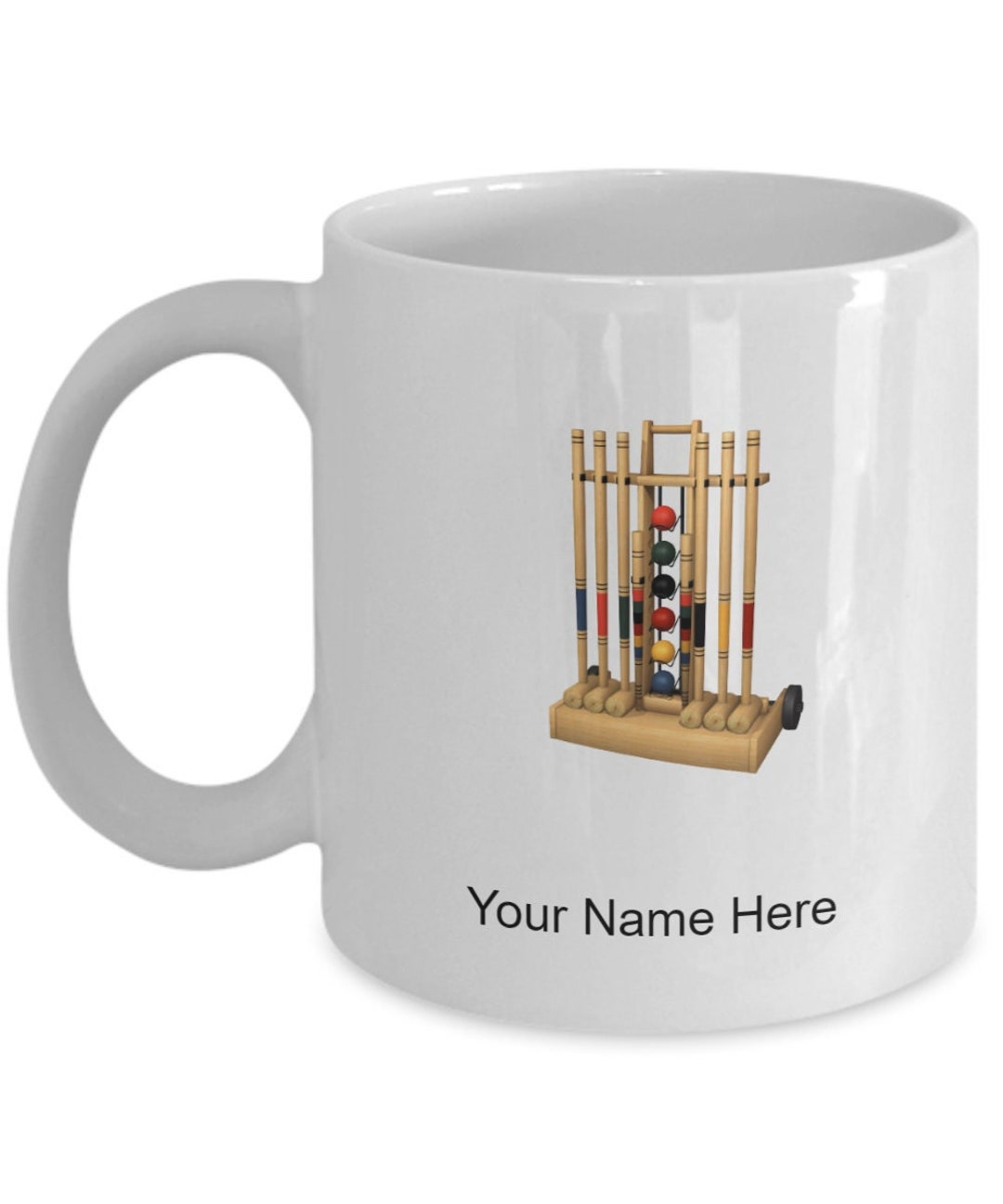 Personalized Croquet-stand Mug, Croquet-stand Coffee Cup, Croquet-stand ...