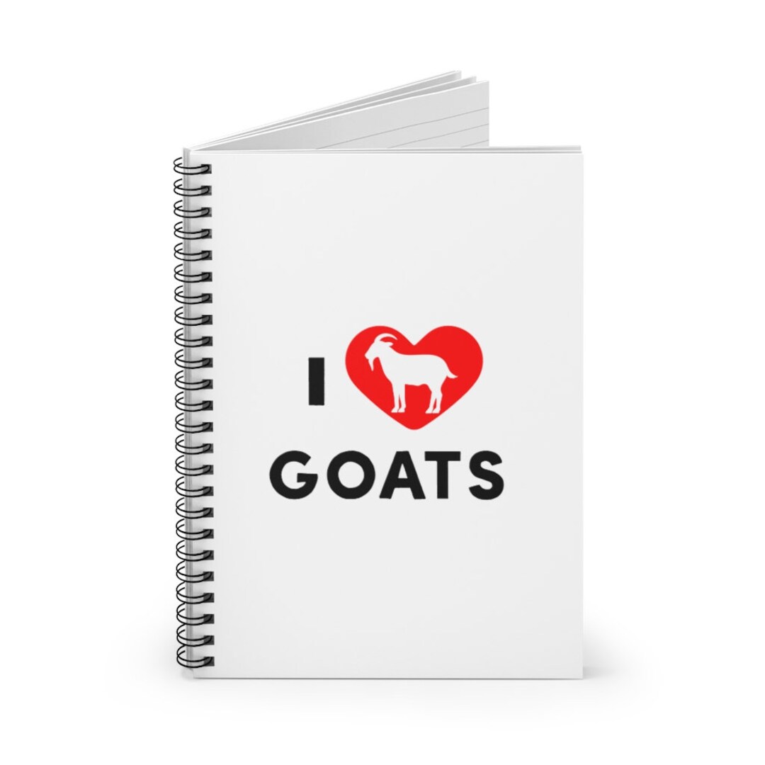 I Love Goats Notebook I Love Goats Journal Ruled Line Pages Gift Idea ...