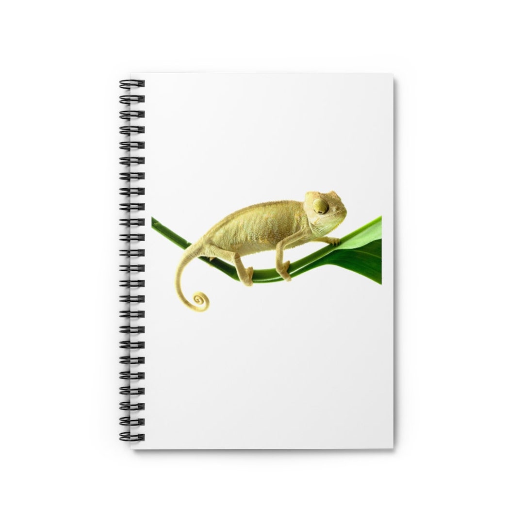 Chameleon Notebook - Chameleon Journal - Ruled Line Pages - Gift Idea ...
