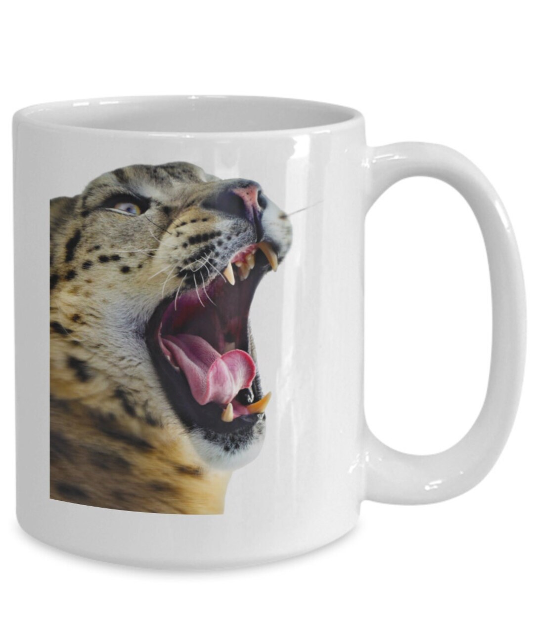 Snow Leopard Portrait Mug, Snow Leopard Portrait Coffee Cup, Snow ...