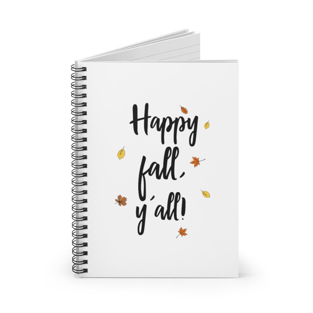 Happy Fall Notebook Happy Fall Journal Ruled Line Pages Gift Idea ...