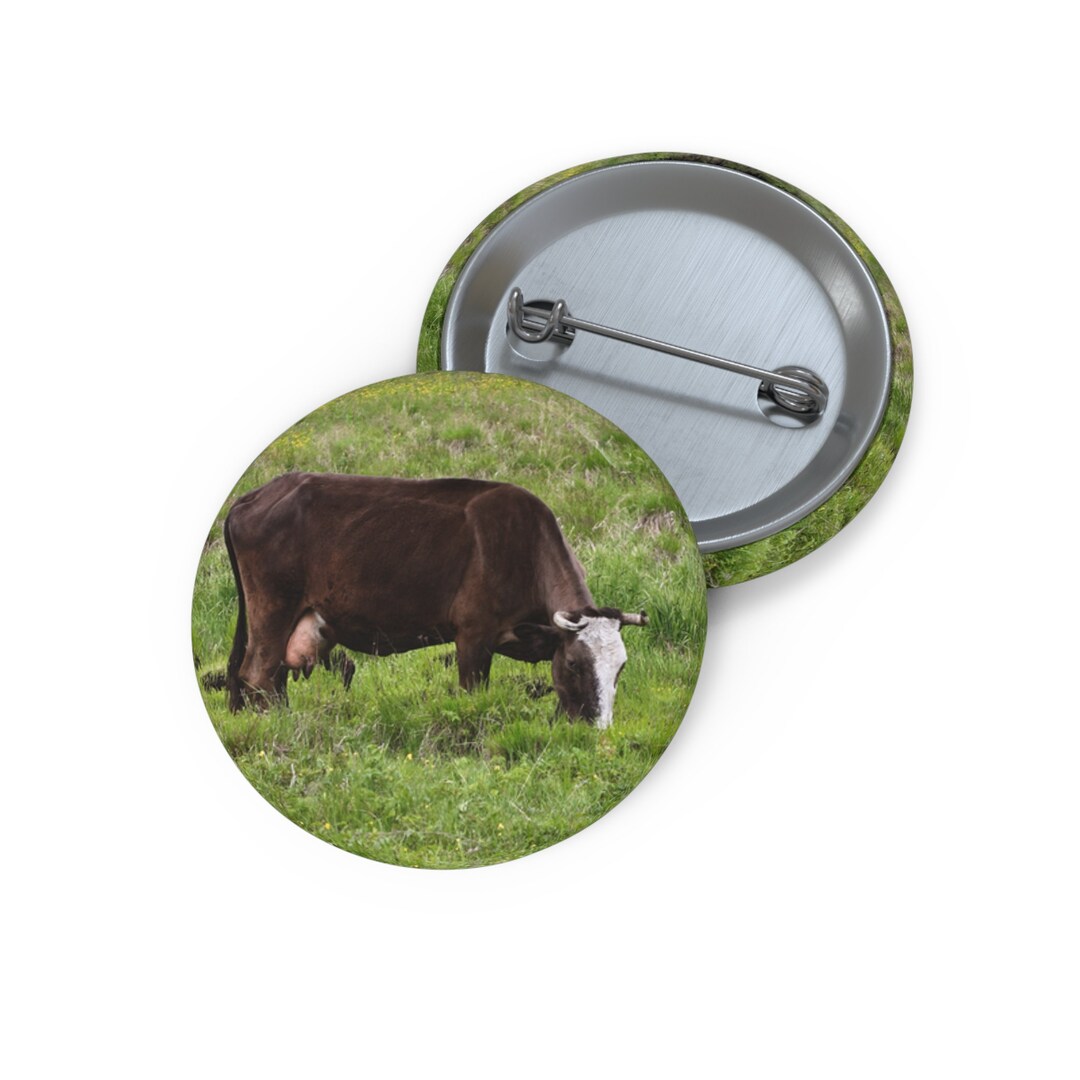 Cow Pin, Cow Button, Button Set, Lapel Pin, Hat Pin, Enamel Pins, Lapel ...