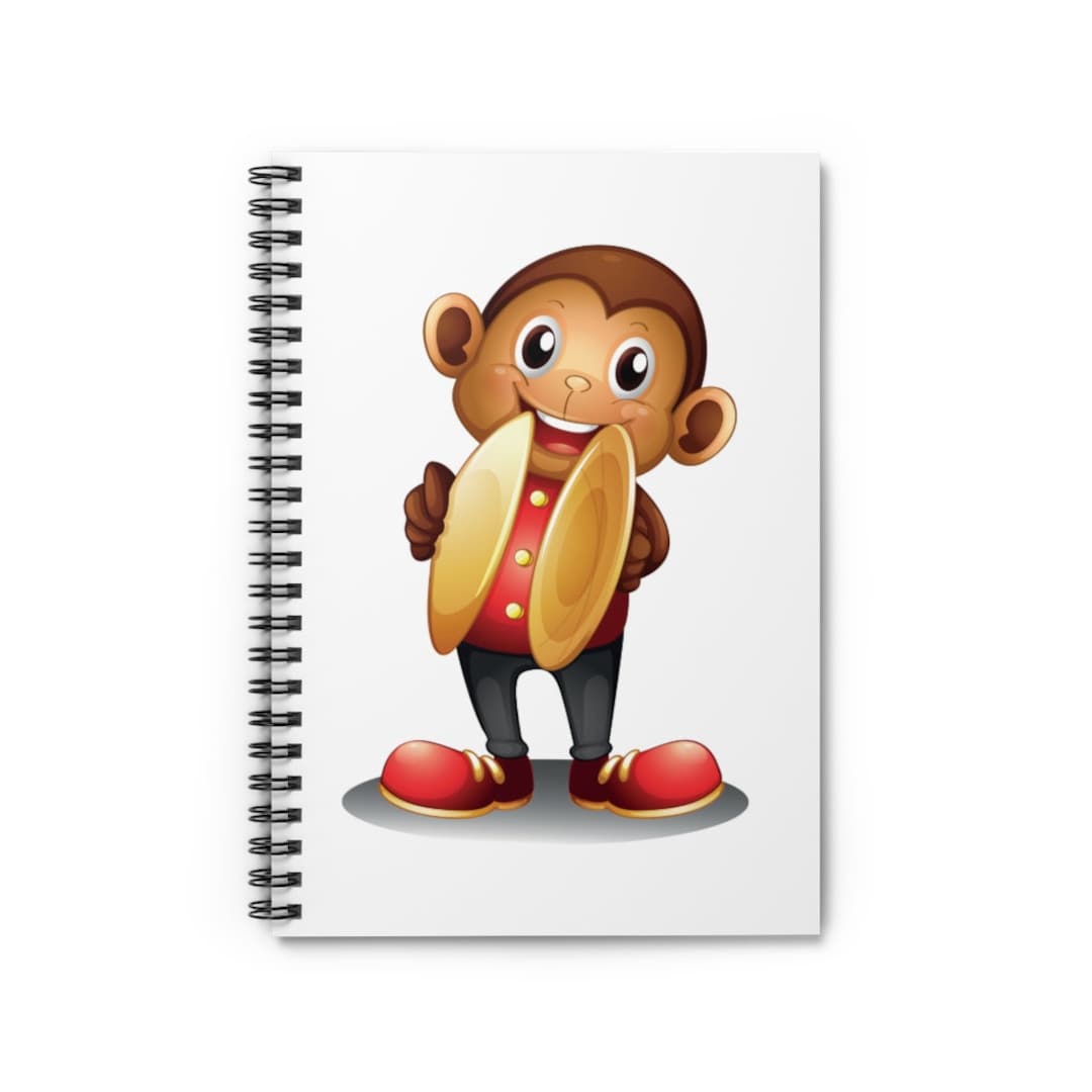 Monkey Holding Cymbals Notebook Monkey Holding Cymbals Journal Ruled ...