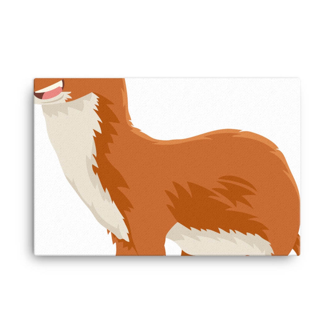 Wiesel Leinwand, Wiesel Wand Leinwand Druck, Wiesel Dekor, Porträt ...