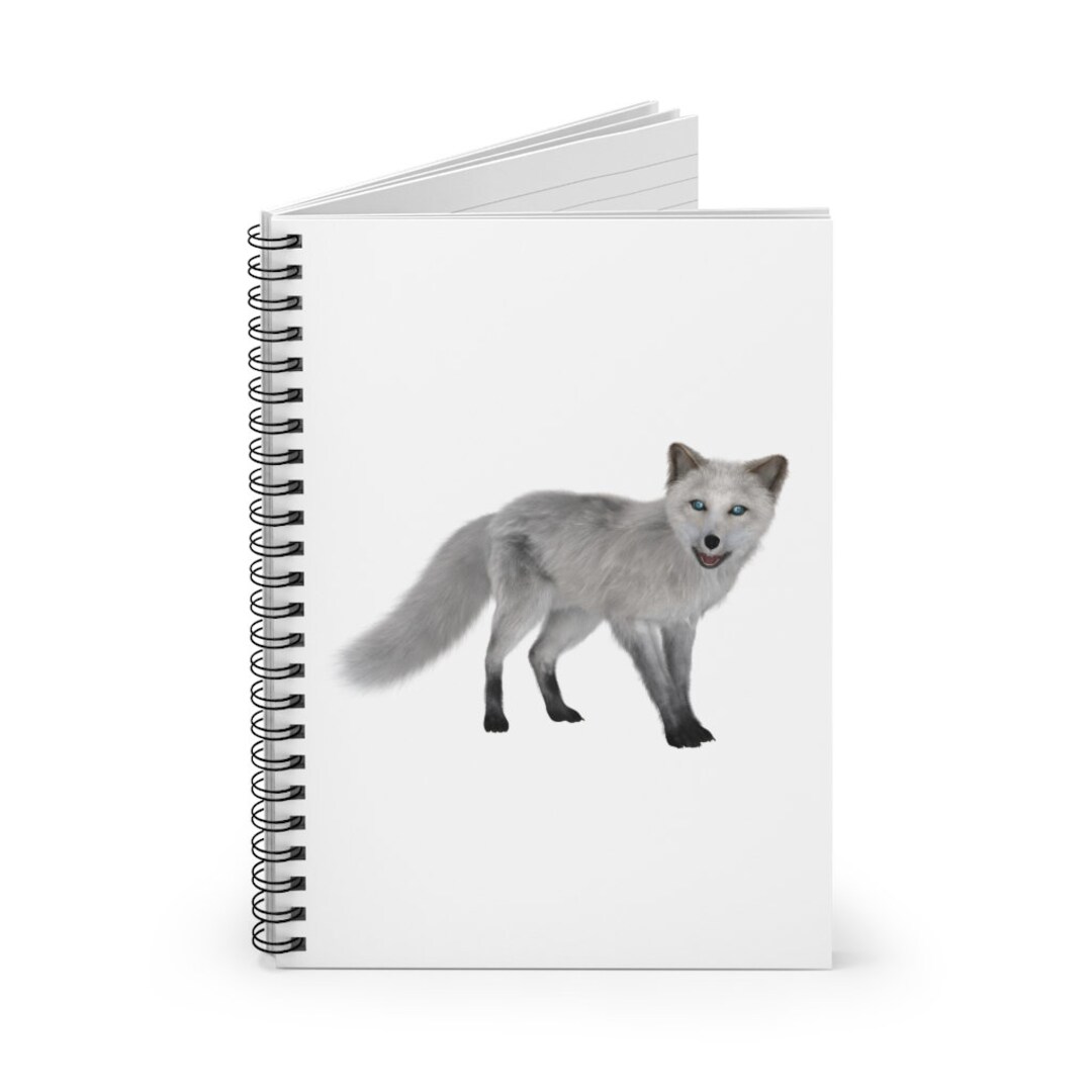 Arctic Fox Notebook Arctic Fox Journal Ruled Line Pages Gift Idea ...
