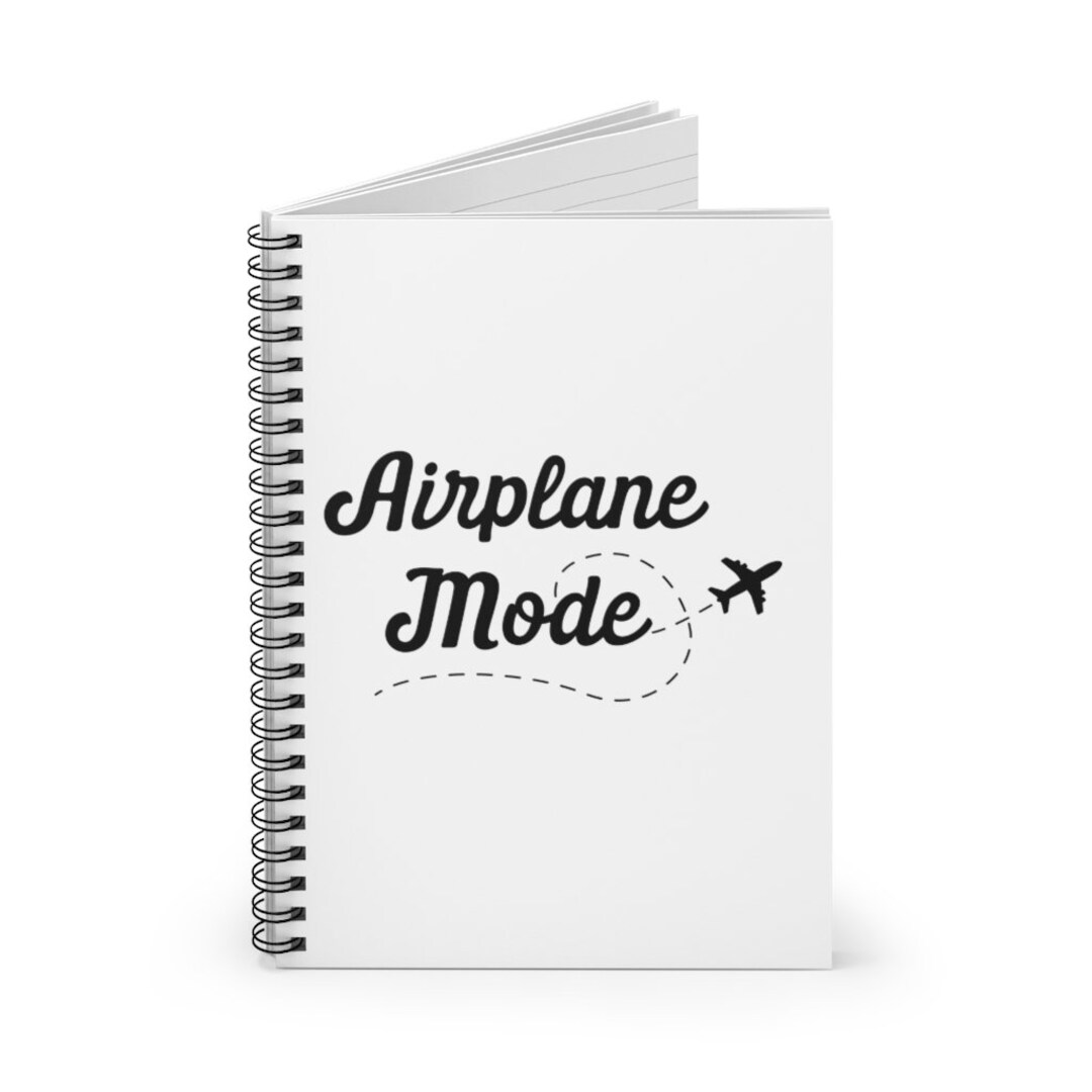 Airplane Mode Notebook Airplane Mode Journal Ruled Line - Etsy