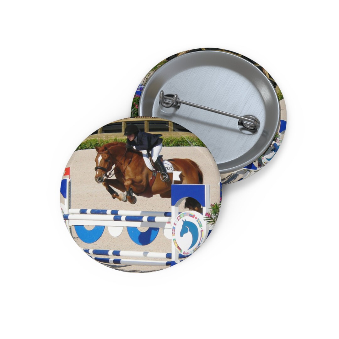 Equestrian Sports Pin, Equestrian Sports Button, Button Set, Lapel Pin ...