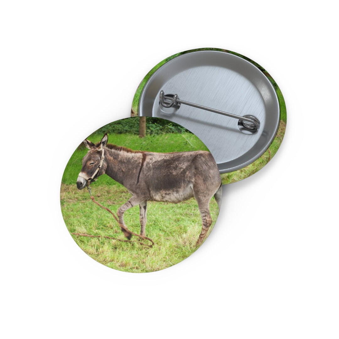 Donkey Pin, Donkey Button, Button Set, Lapel Pin, Hat Pin, Enamel Pins ...