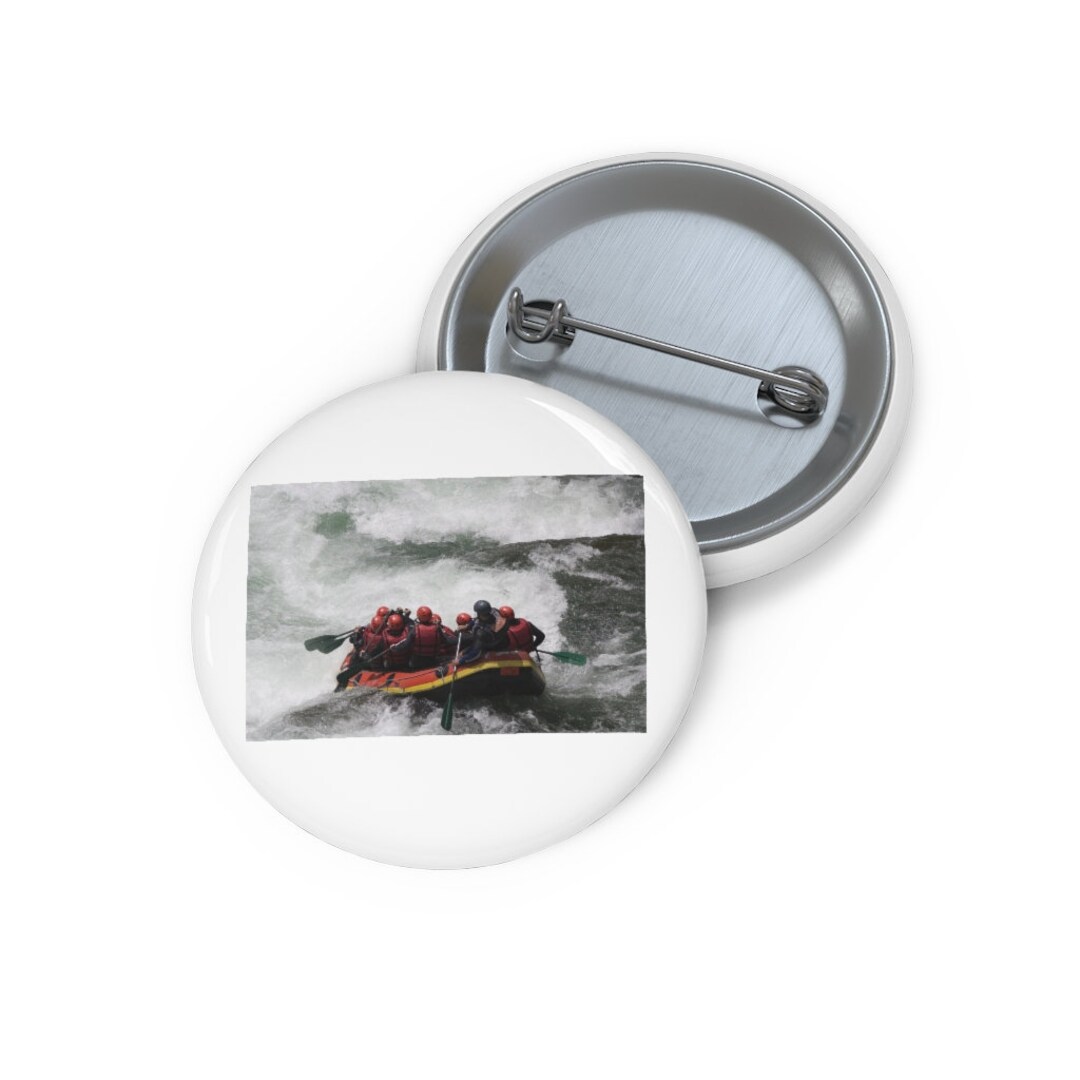 Rafting Pin, Rafting Button, Button Set, Lapel Pin, Hat Pin, Enamel ...
