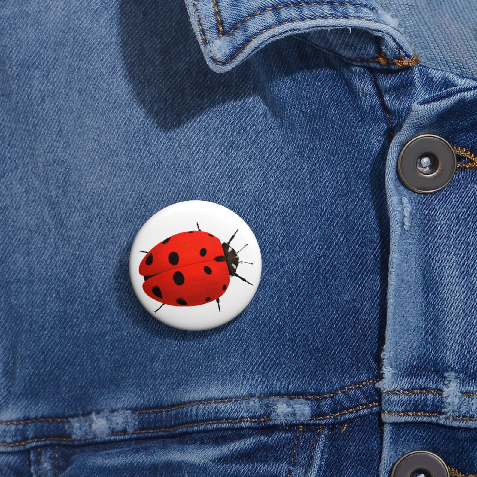 Ladybug Pin Ladybug Button Button Set Lapel Pin Hat Pin - Etsy