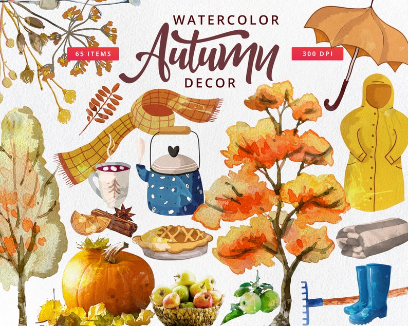 Autumn Clip Art Fall Clipart Autumn Clip Art Fall Clip Art - Etsy