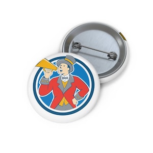 Circus Ringmaster Bullhorn Pin, Circus Ringmaster Bullhorn Button ...