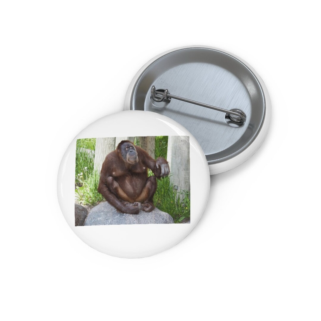 Orangutan Pin Orangutan Button Button Set Lapel Pin Hat - Etsy