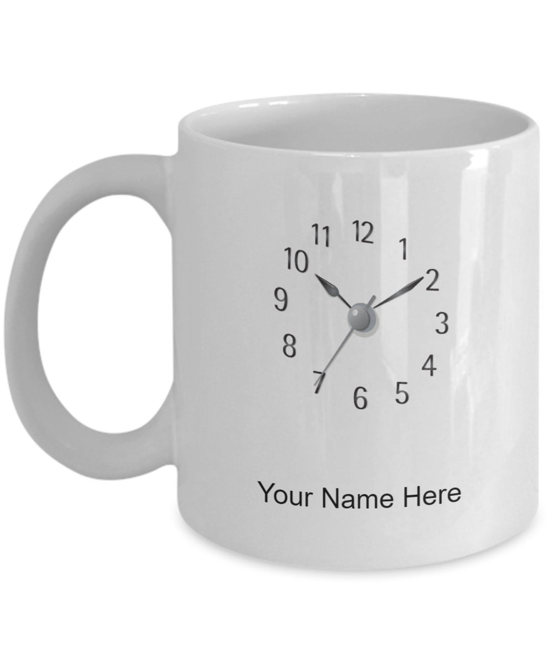 Personalized Clock Mug, Clock Coffee Cup, Clock Gift Idea, Custom Clock ...