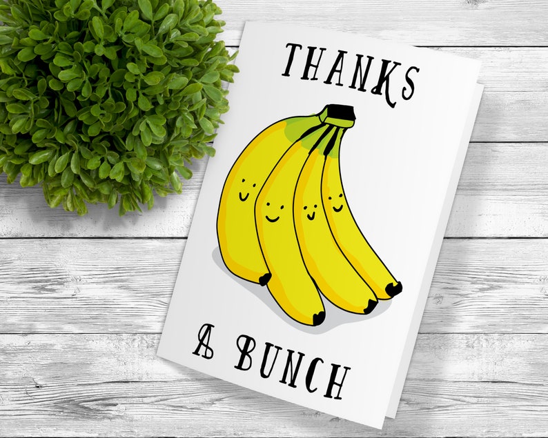 Funny Thank You Card, Downloadable Thank You Card, Printable Thank You ...