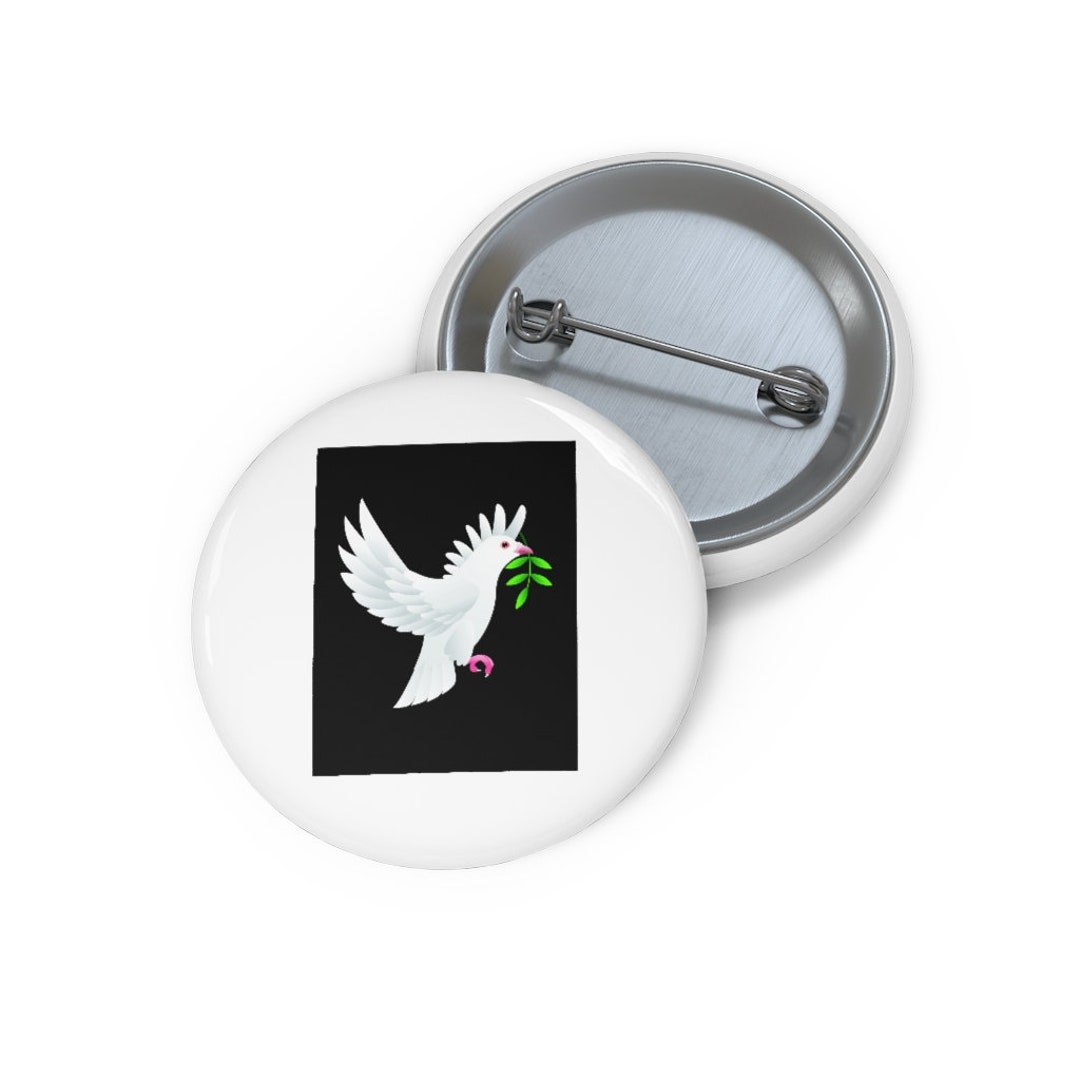 Dove Pin, Dove Button, Button Set, Lapel Pin, Hat Pin, Enamel Pins ...