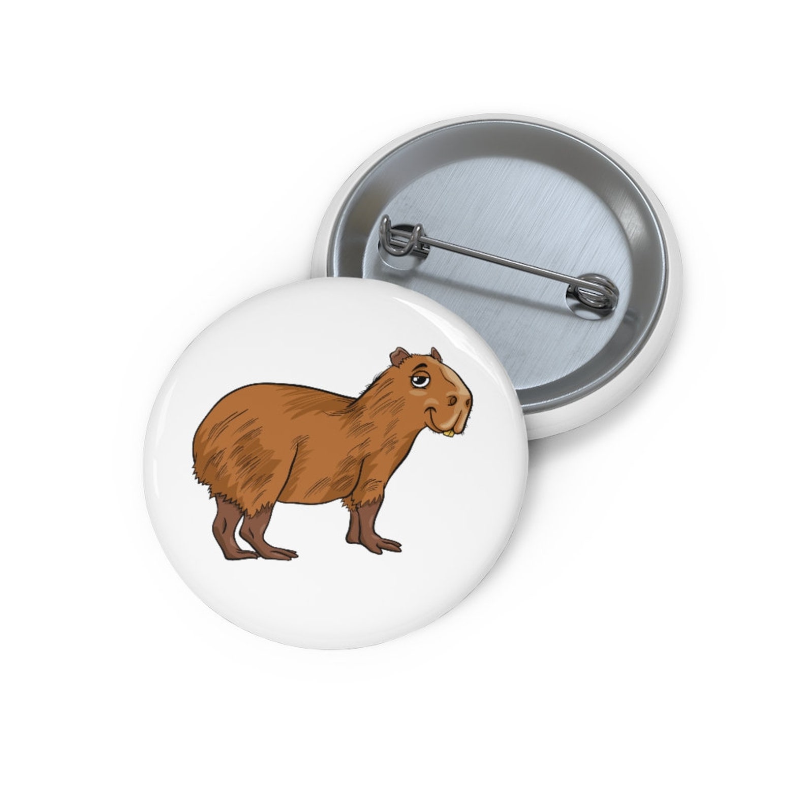 Capybara Animal Cartoon Pin Capybara Animal Cartoon Button | Etsy