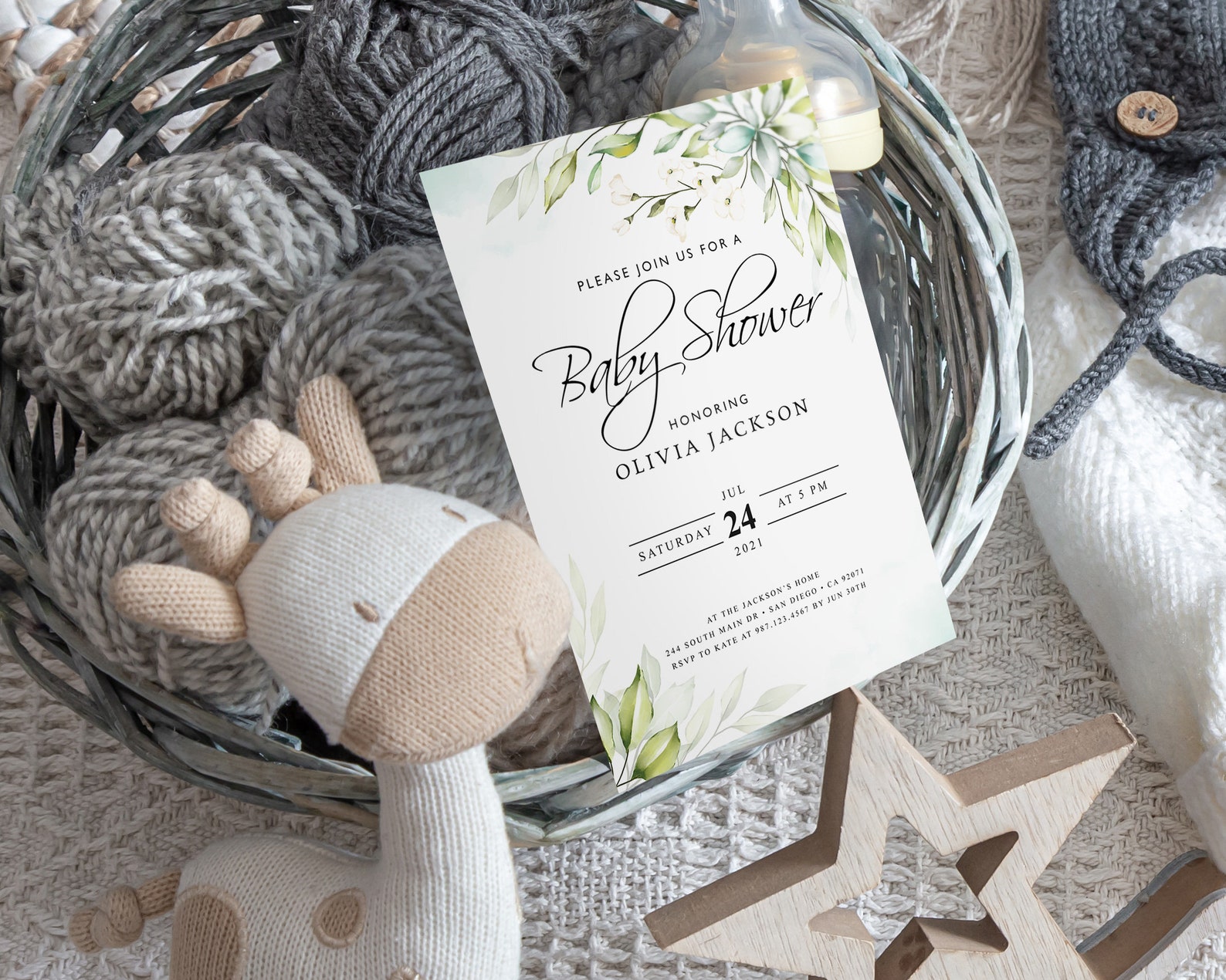 Custom Printable Baby Shower Invitation Card, Quarantine Downloadable ...