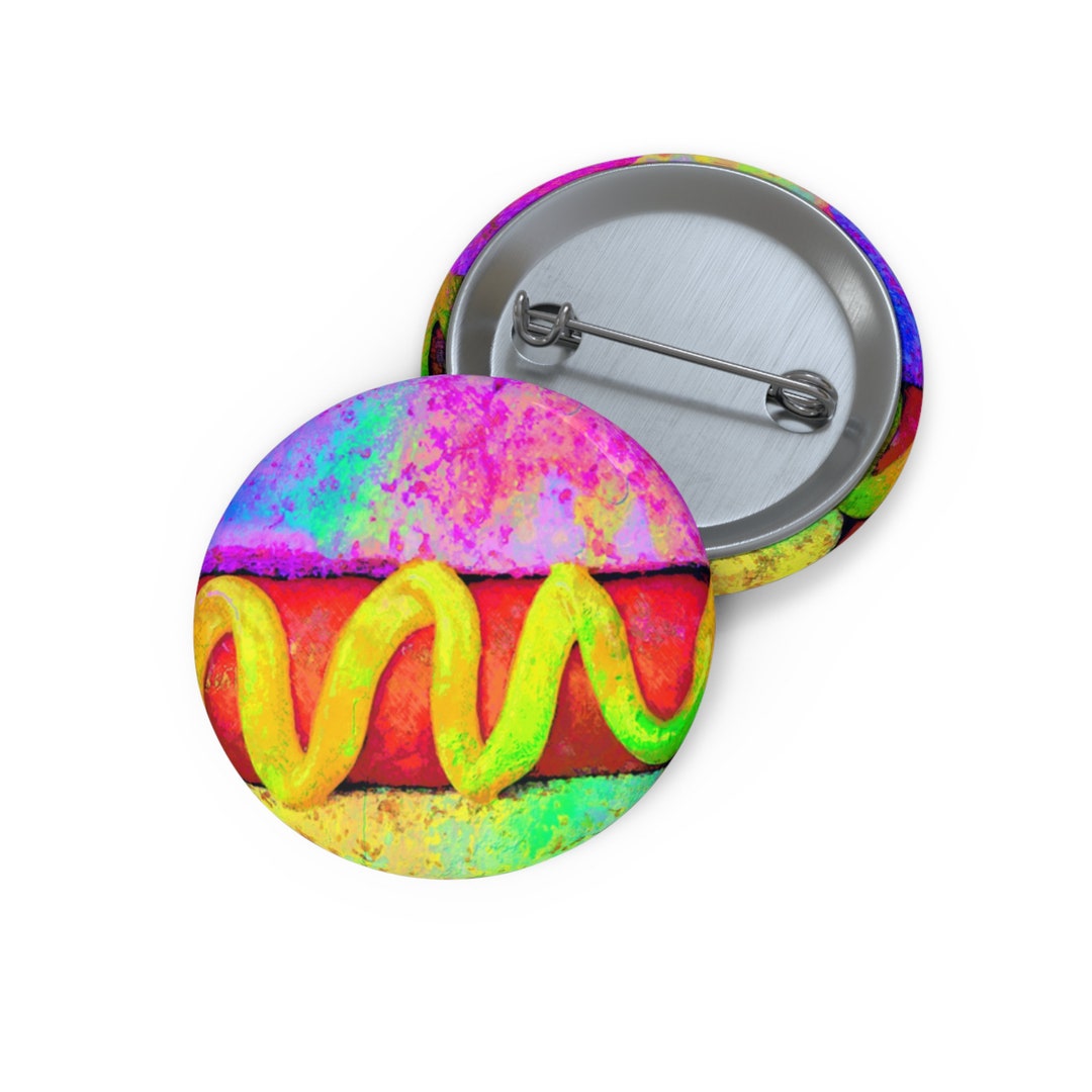 Hot Dog Pop Pin, Hot Dog Pop Button, Button Set, Lapel Pin, Hat Pin ...