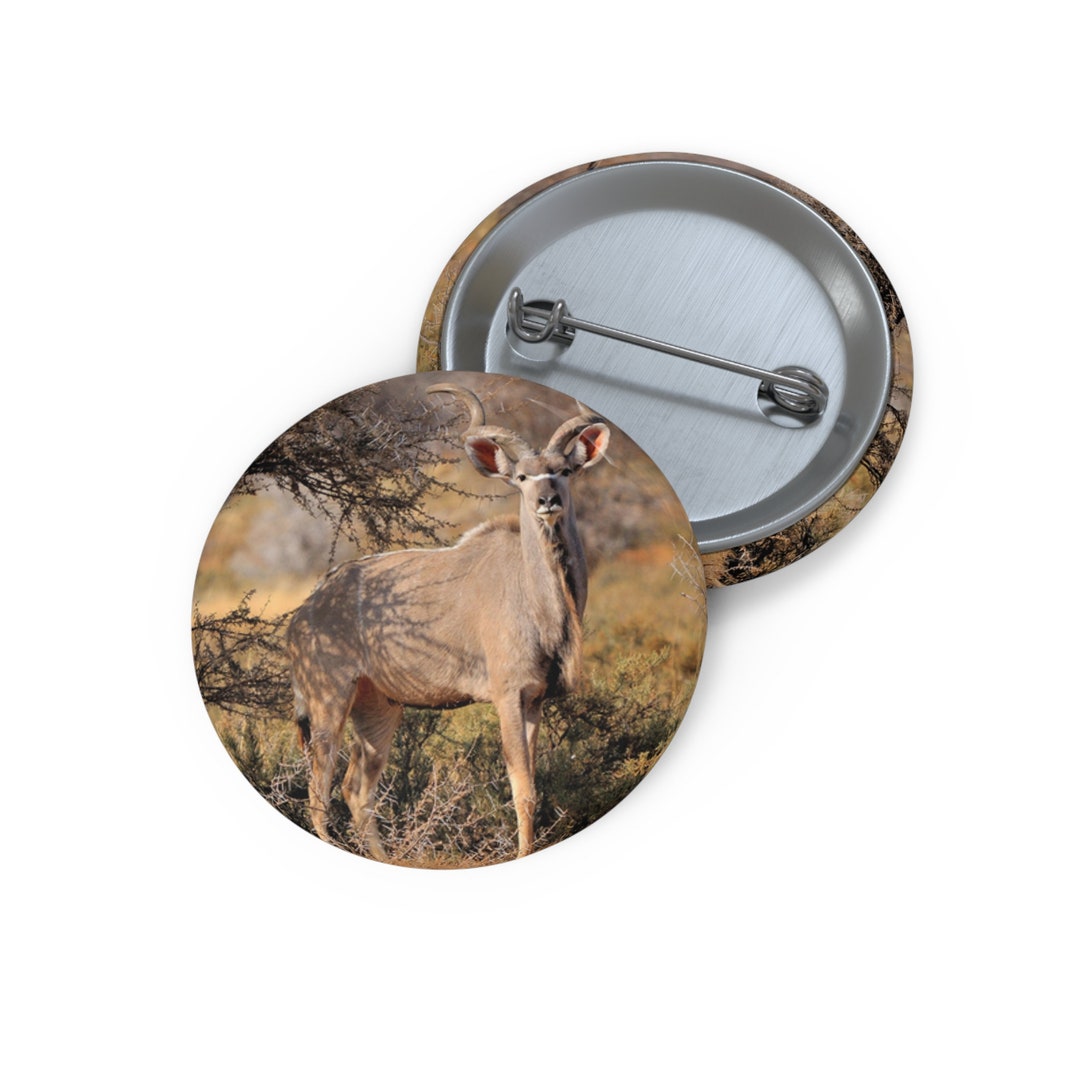 Greater Kudu Bull Pin, Greater Kudu Bull Button, Button Set, Lapel Pin ...