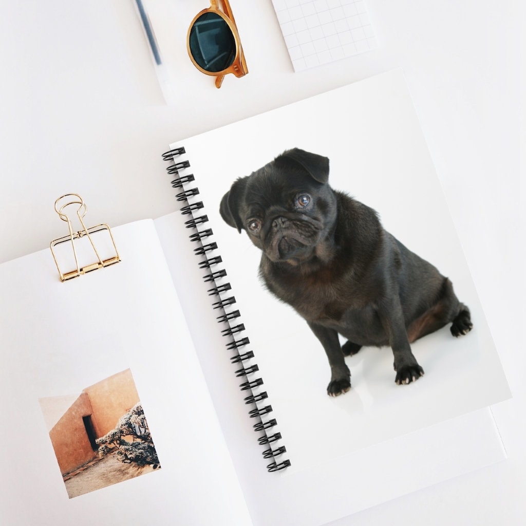 Pug Notebook Pug Journal Ruled Line Pages Gift Idea | Etsy UK