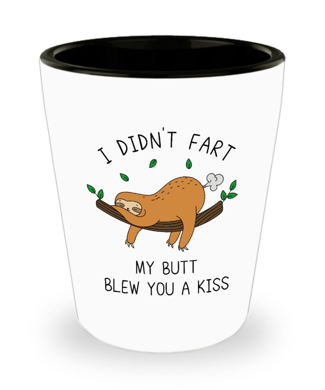 Sloth Fart Shot Glass, Sloth Fart Gift Idea, Gift for Sloth Lover ...