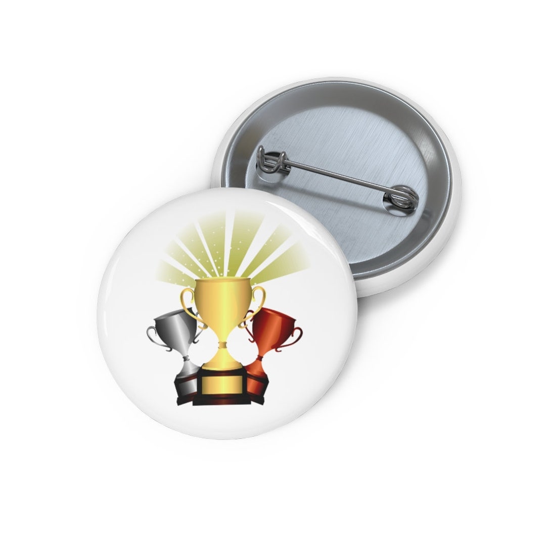 Trophies Pin, Trophies Button, Button Set, Lapel Pin, Hat Pin, Enamel ...
