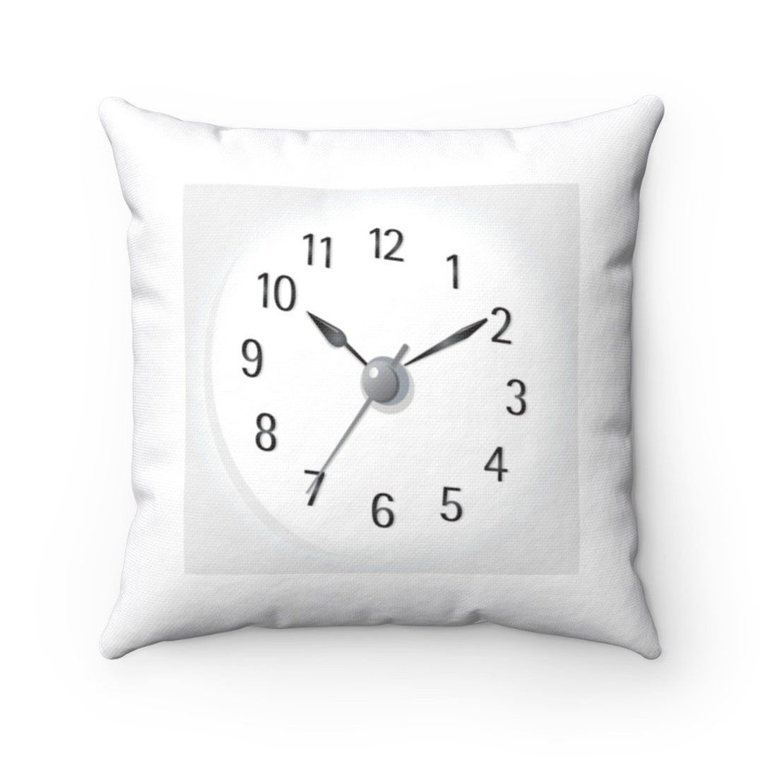 Clock Pillow - Clock Throw Pillow - Custom Throw Pillow - Pillow Cover ...