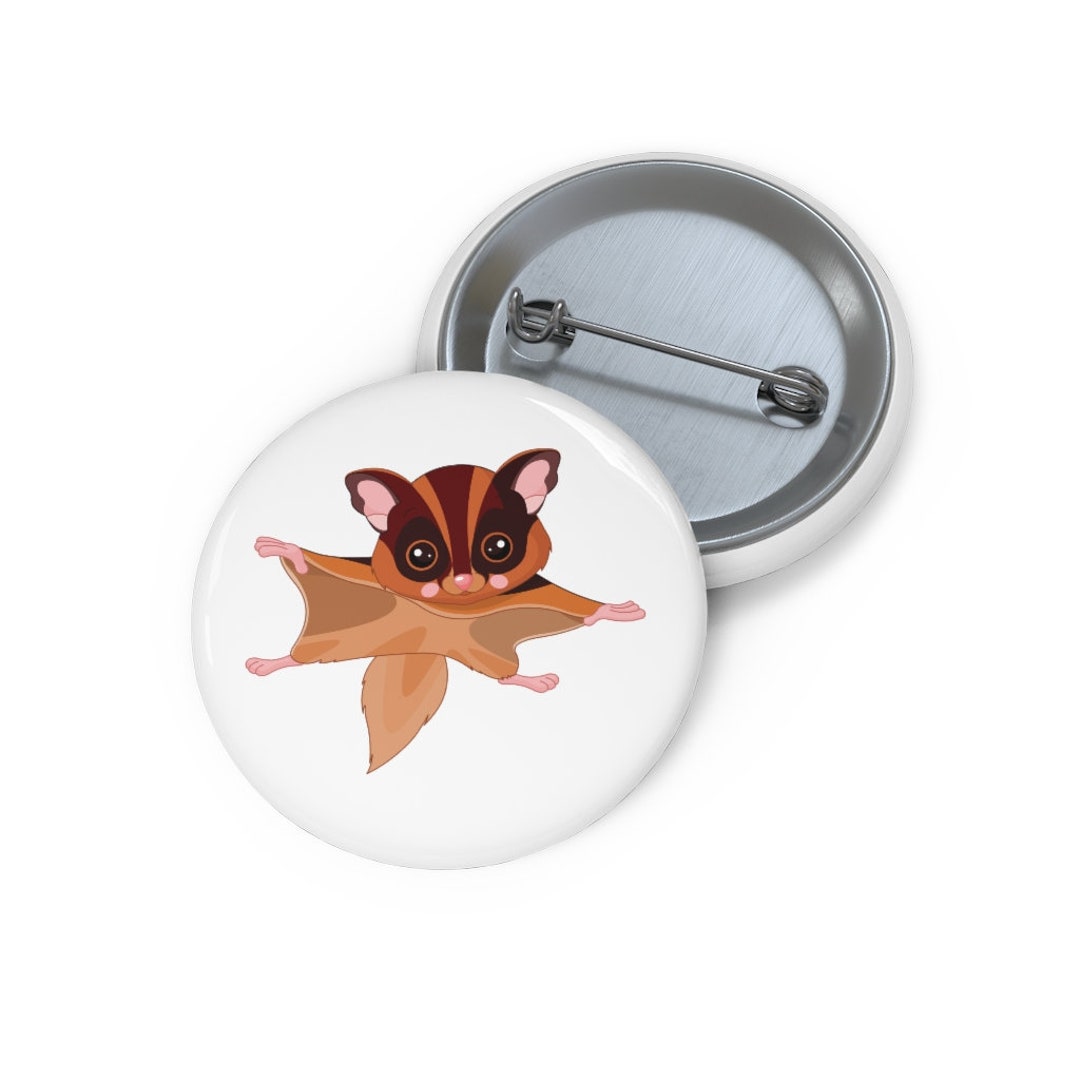 Flying Squirrel Pin, Flying Squirrel Button, Button Set, Lapel Pin, Hat ...