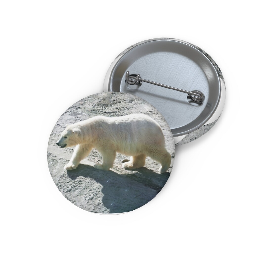 Polar Bear Pin, Polar Bear Button, Button Set, Lapel Pin, Hat Pin ...