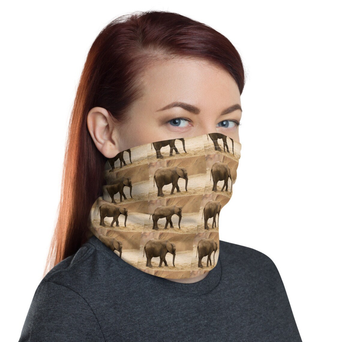 Elephant Print Elephant Face Mask Elephant Print Face Mask Etsy