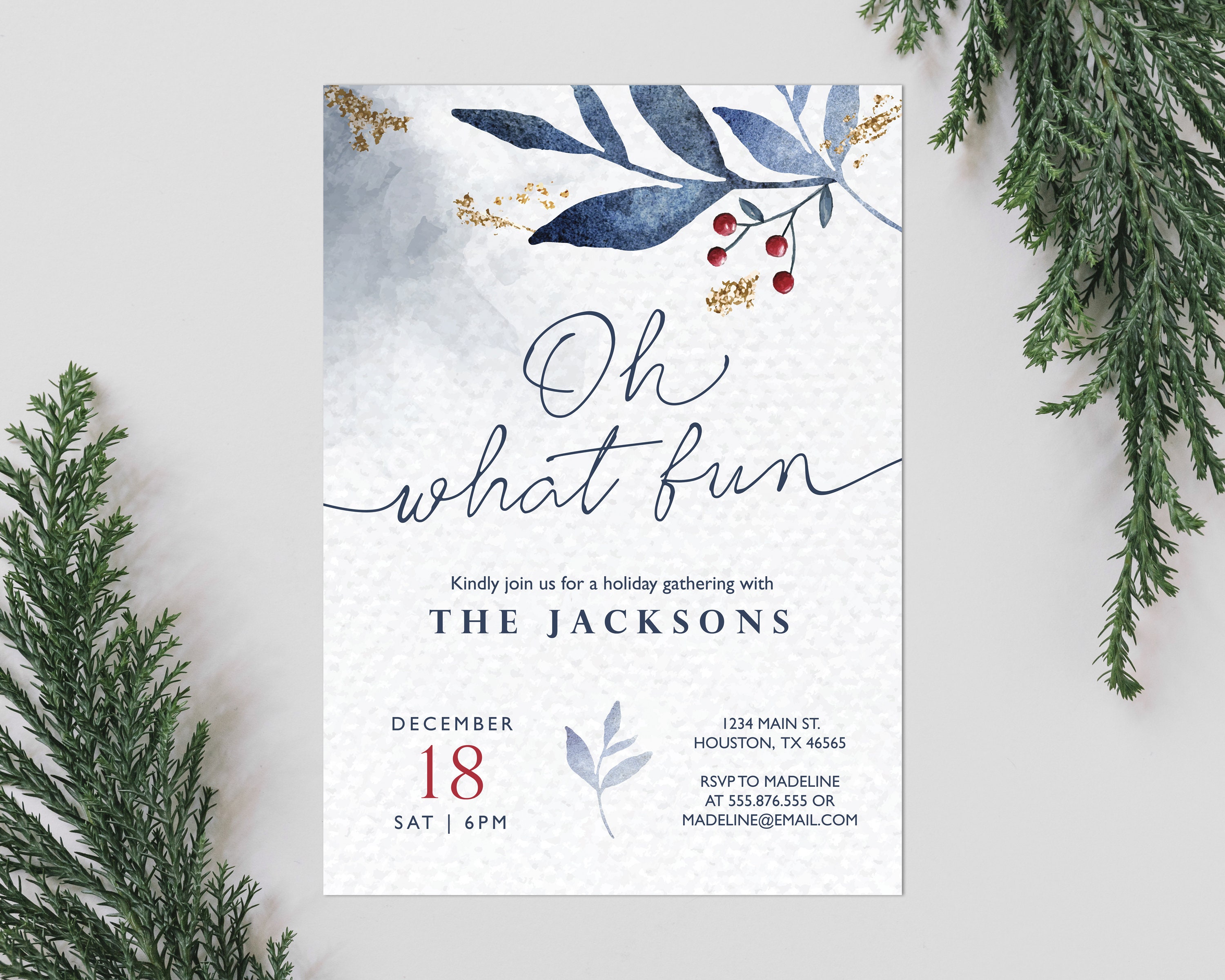 Custom Printable Holiday Invitation Card Quarantine | Etsy