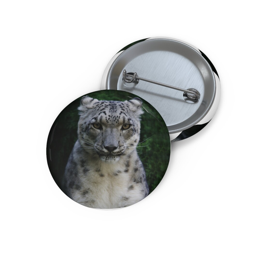 Snow Leopard Pin, Snow Leopard Button, Button Set, Lapel Pin, Hat Pin ...