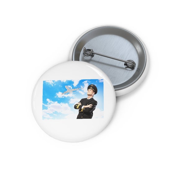 Male Pilot Pin Male Pilot Button Button Set Lapel Pin Hat | Etsy