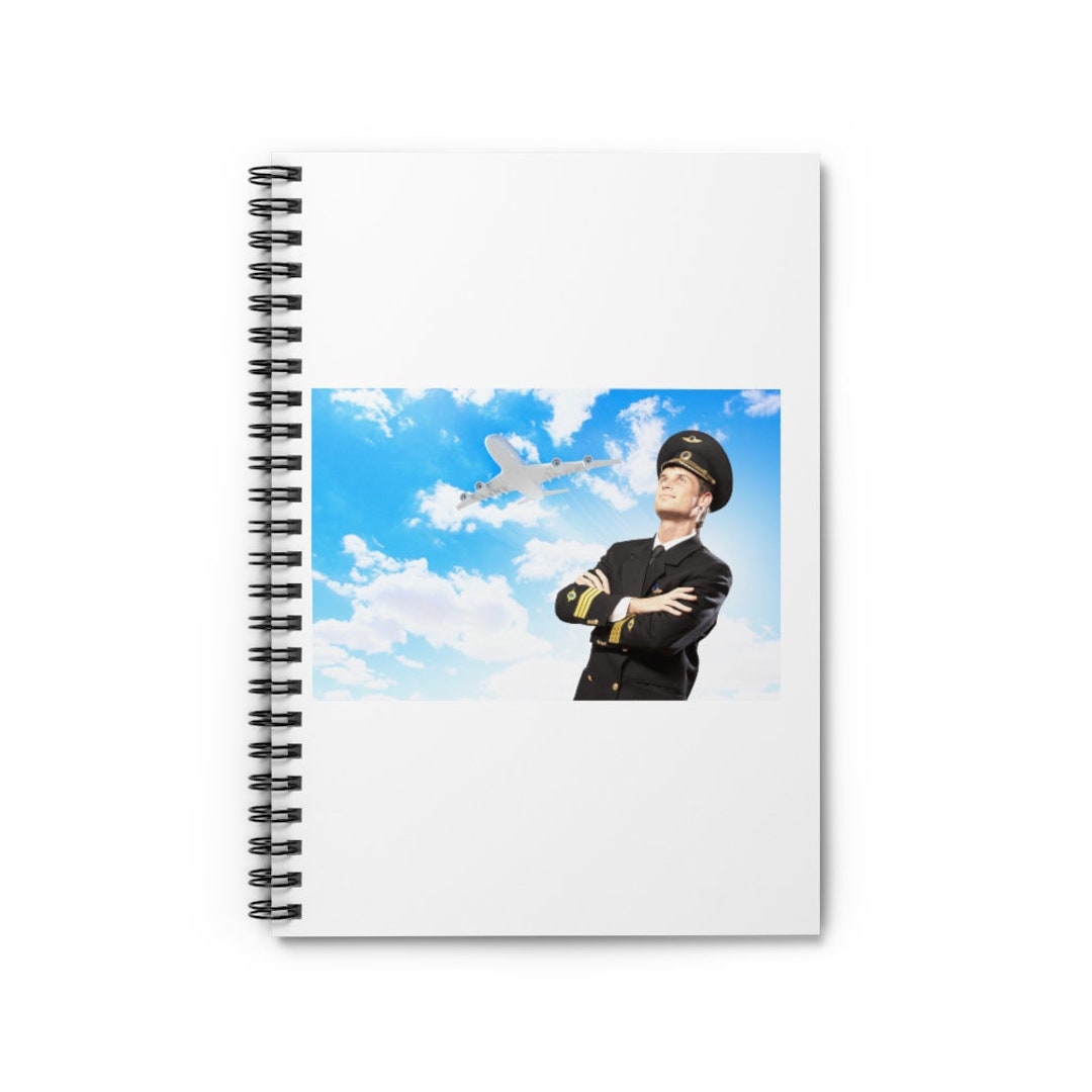 Male Pilot Notebook Male Pilot Journal Ruled Line Pages Gift Idea ...