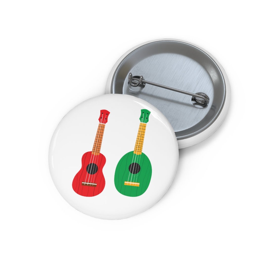 Ukulele Pin, Ukulele Button, Button Set, Lapel Pin, Hat Pin, Enamel ...