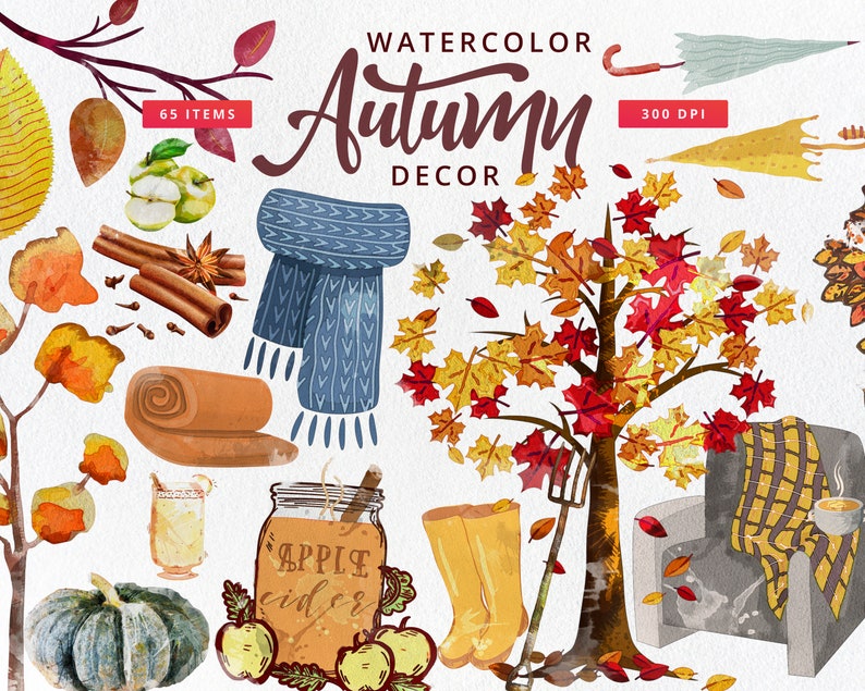 Autumn Clip Art Fall Clipart Autumn Clip Art Fall Clip Art - Etsy