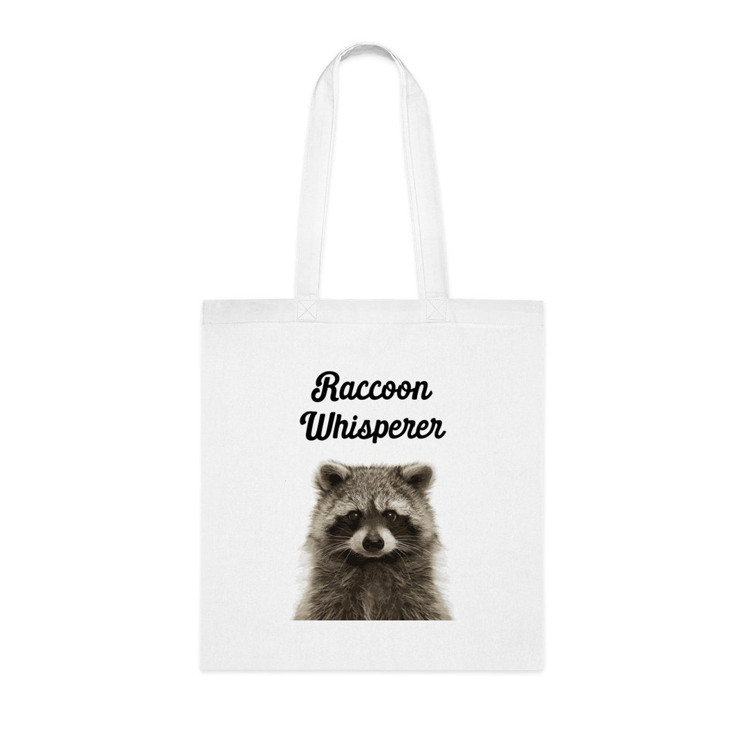 Raccoon Whisperer Tote Bag, Raccoon Gift, Raccoon Shoulder Bag, Raccoon ...