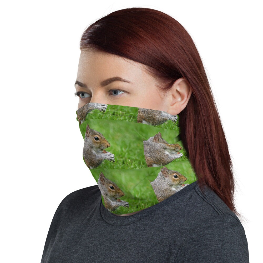 Squirrel Print Squirrel Face Mask Squirrel Print Face Mask Etsy
