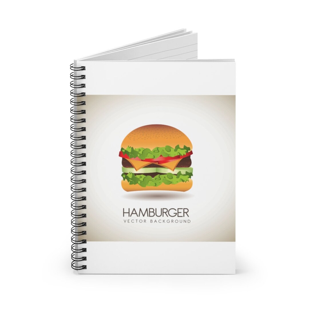 Burger Vector Notebook Burger Vector Journal Ruled Line - Etsy