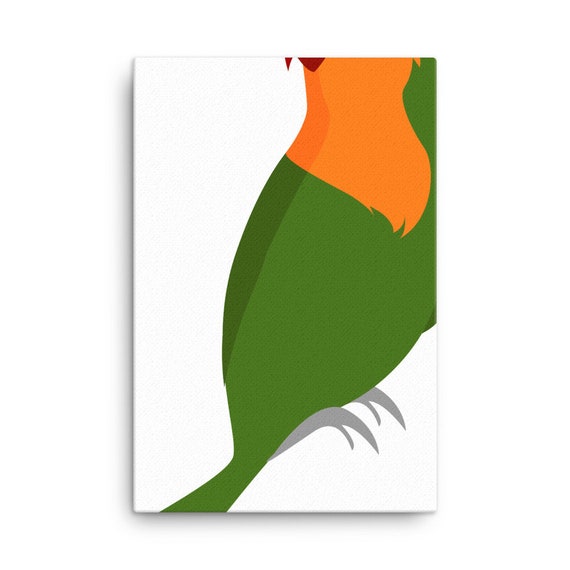 Green Parrot Canvas Green Parrot Wall Canvas Print Green - Etsy