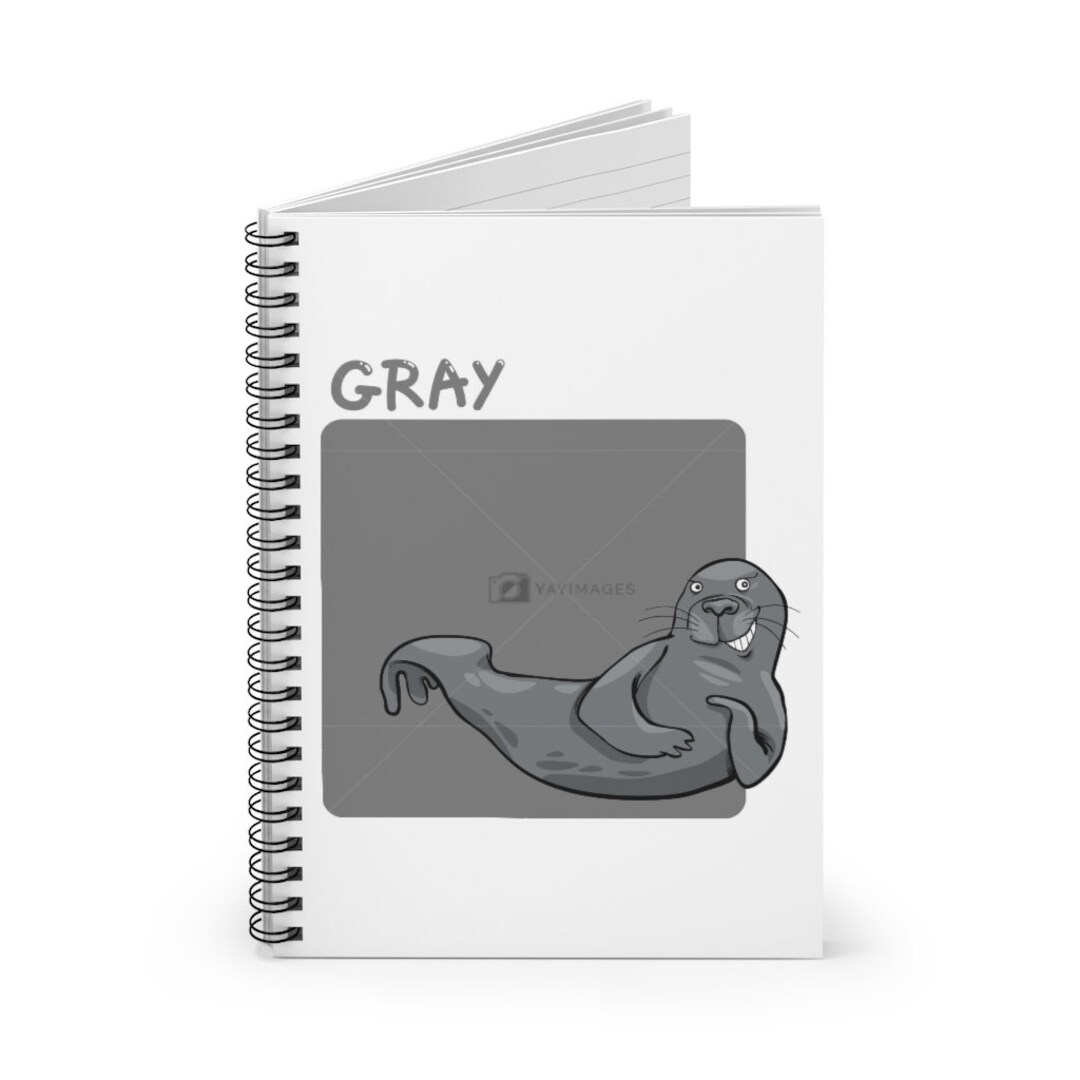Seal Cartoon Notebook Seal Cartoon Journal Ruled Line Pages Gift Idea ...